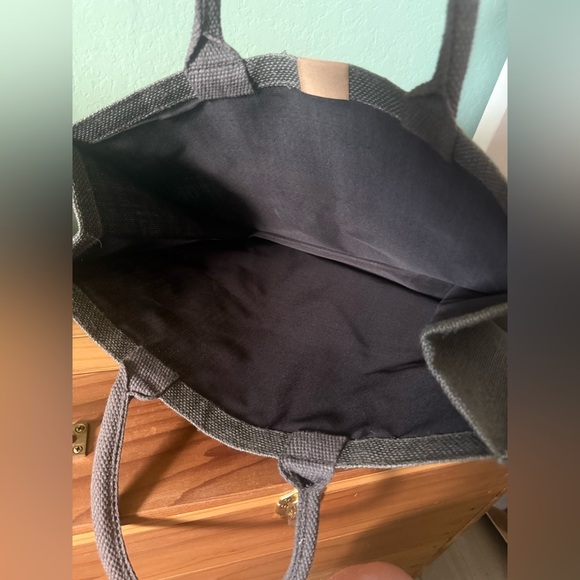 Emirates | Bags | Emirates First Class Dark Grey Large Jute Canvas Tote ...